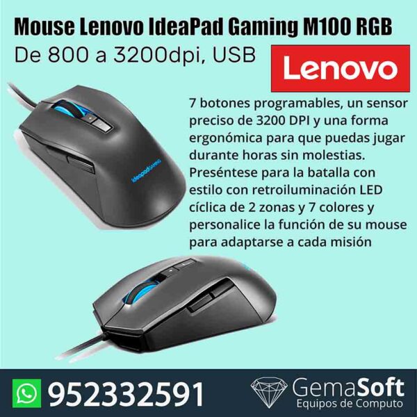 Mouse Lenovo IdeaPad Gaming M100 - GemaSoft Perú
